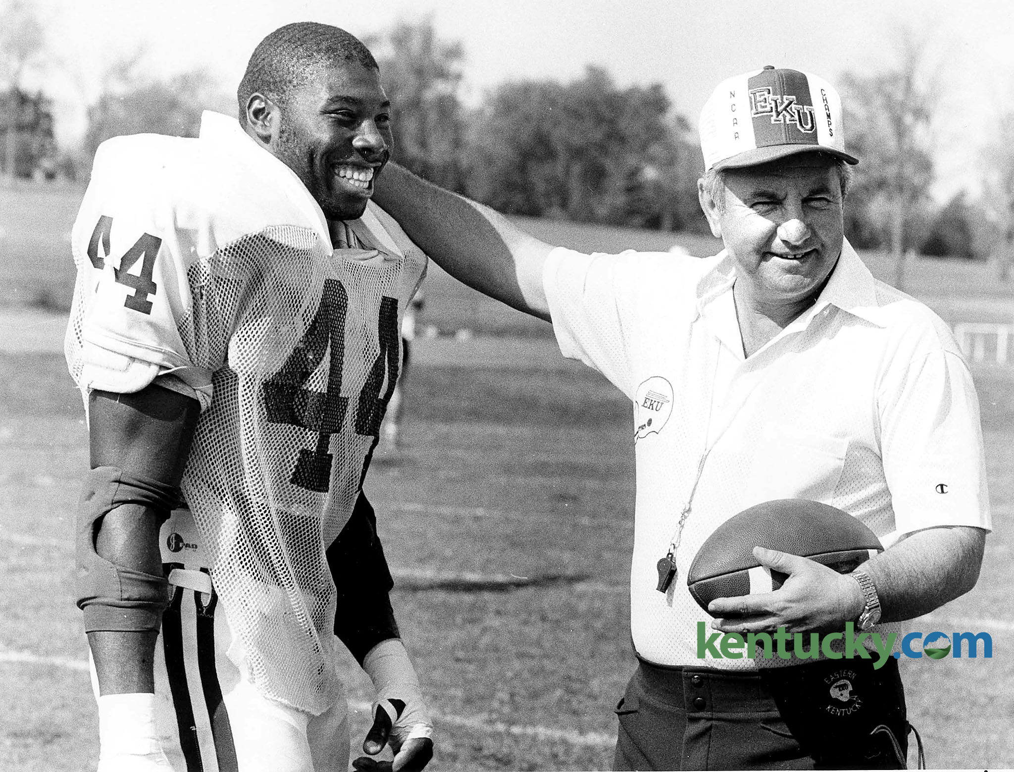 EKU’s Roy Kidd and Fred Harvey, 1984 | Kentucky Photo Archive