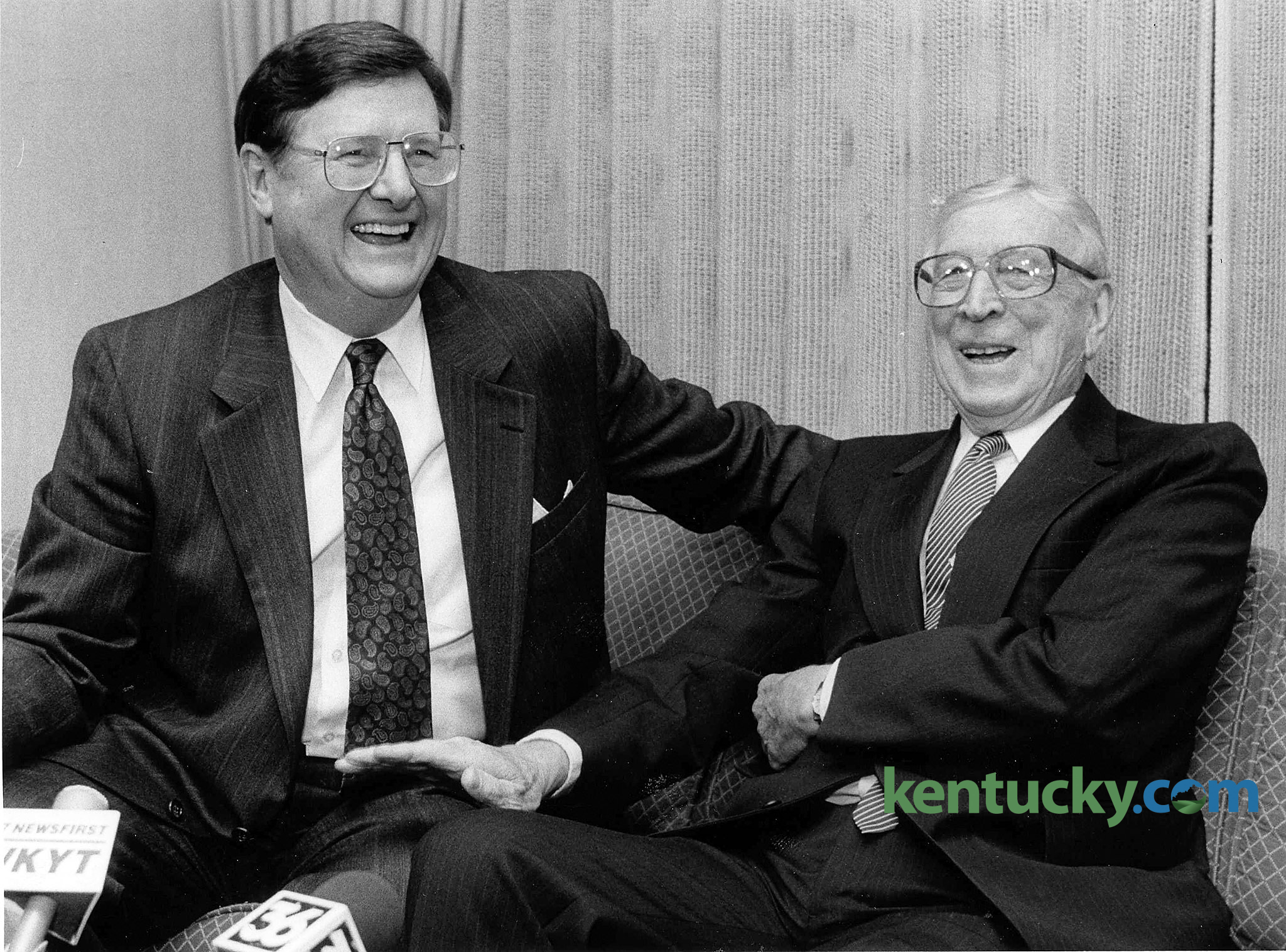Joe B. Hall, John Wooden, 1991 | Kentucky Photo Archive