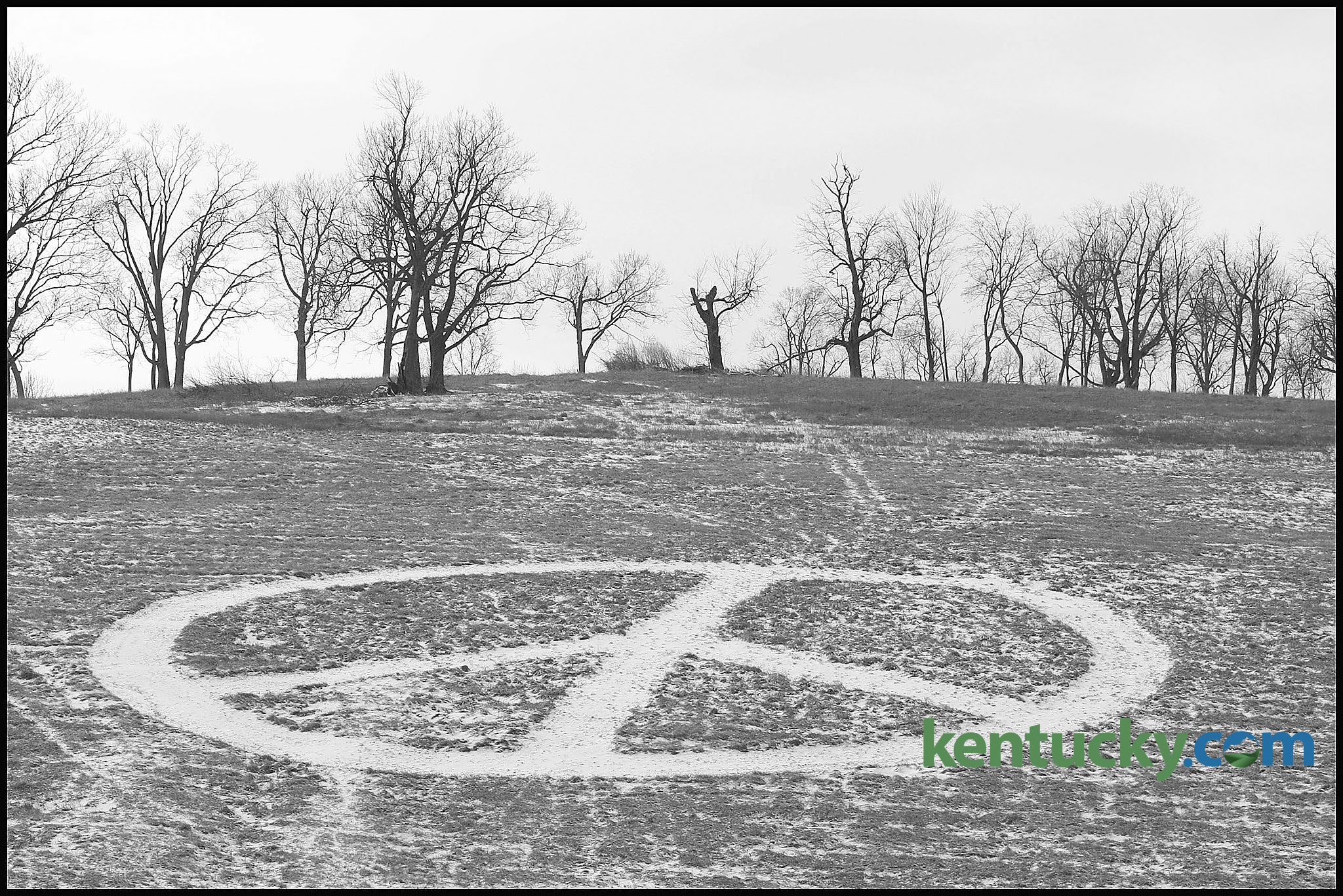 Hillside peace sign, 2008 | Kentucky Photo Archive