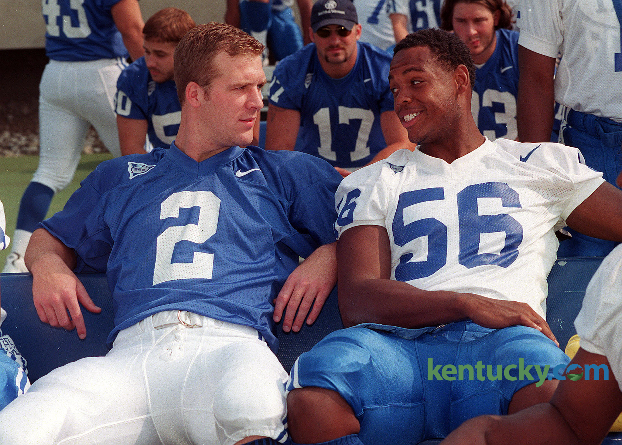 UK football’s Tim Couch, Dennis Johnson, 1998 | Kentucky Photo Archive