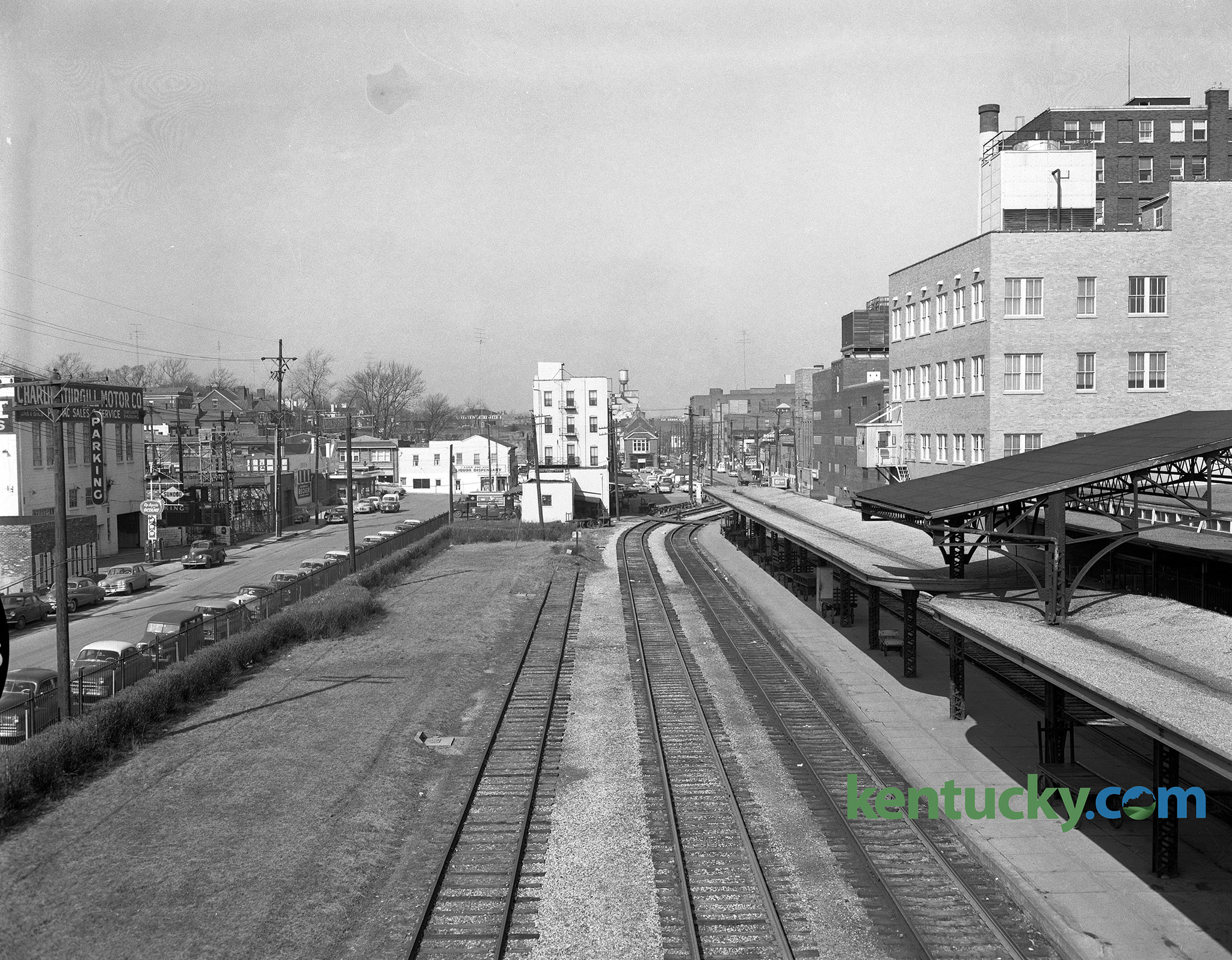 Downtown Lexington railroads, 1956 | Kentucky Photo Archive