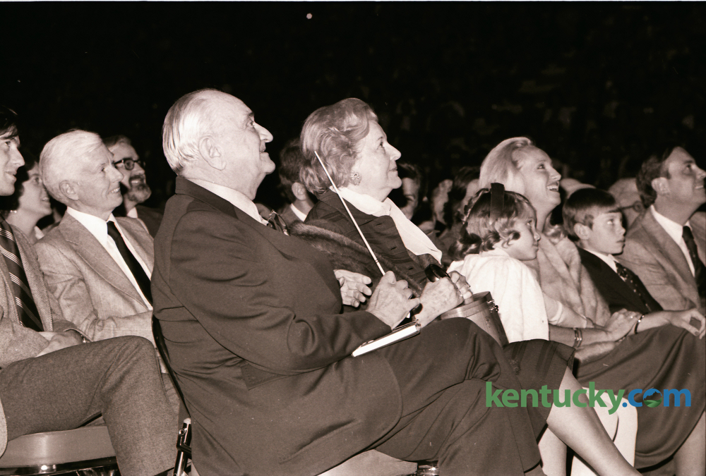 Adolph Rupp at Lawrence Welk concert in Rupp Arena, 1976 | Kentucky ...