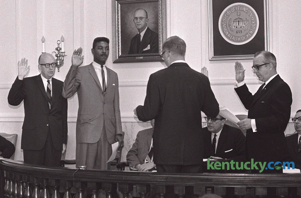 Harry Sykes sworn in as a city commissioner, 1966 | Kentucky Photo Archive