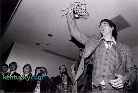 UK basketball’s Rick Robey celebrates national championship, 1978 ...