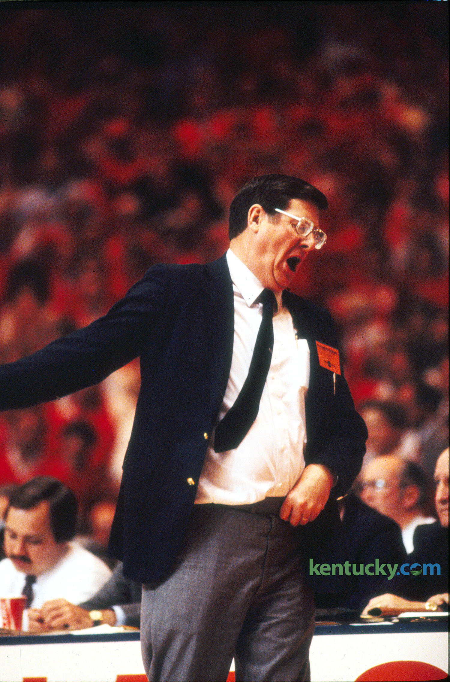 UK coach Joe B. Hall during first ‘Dream Game,’ 1983 | Kentucky Photo ...