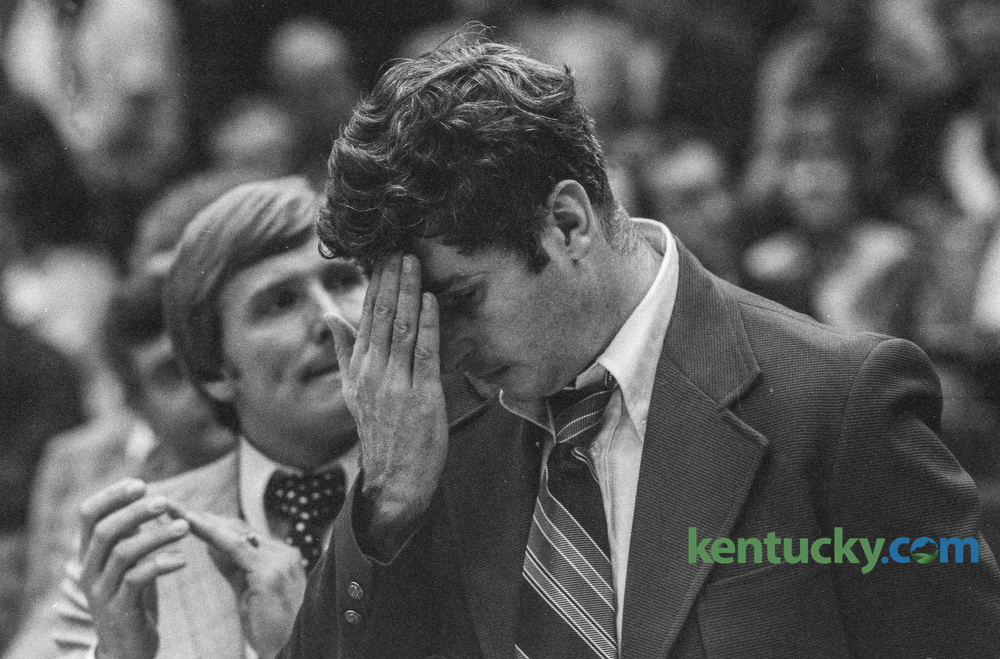 Bobby Knight has a headache, 1975 | Kentucky Photo Archive